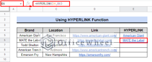 How to Use HYPERLINK Function in Google Sheets (2 Ways)