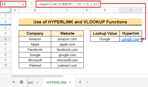 Create Hyperlink to VLOOKUP Cell in Multiple Rows in Google Sheets