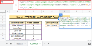 Create Hyperlink to VLOOKUP Cell in Multiple Rows in Google Sheets