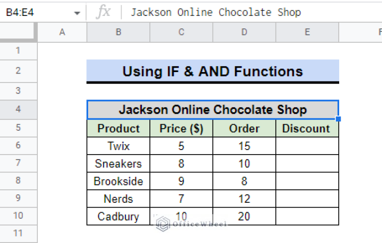 How to Use IF Condition Between Two Numbers in Google Sheets