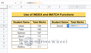 How to Use INDEX Function in Google Sheets (4 Easy Examples)