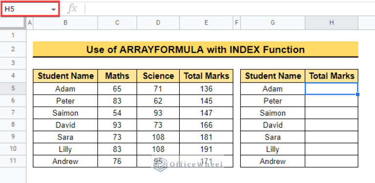 How to Use INDEX Function in Google Sheets (4 Easy Examples)