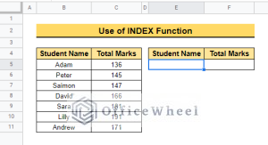How to Use INDEX Function in Google Sheets (4 Easy Examples)