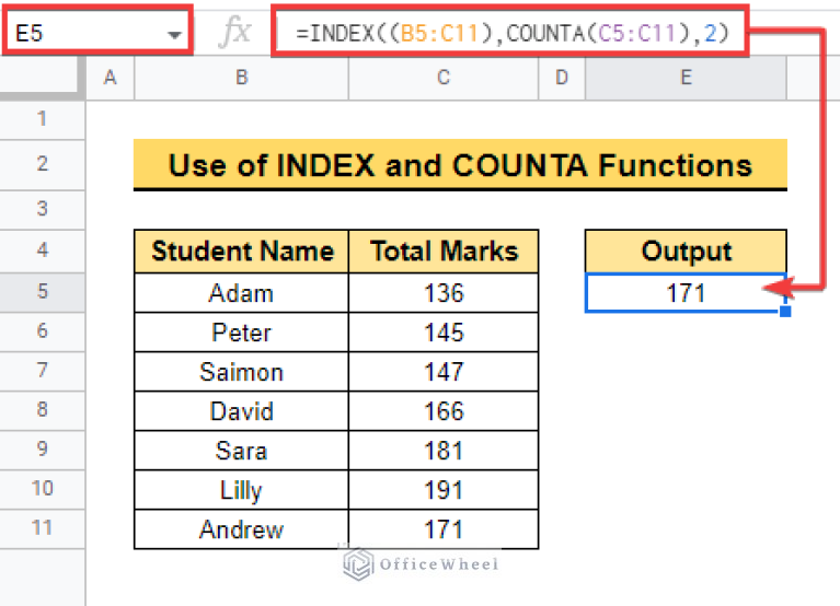 How to Use INDEX Function in Google Sheets (4 Easy Examples)