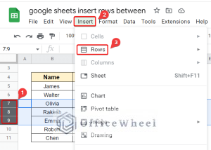 Insert Rows Between Other Rows in Google Sheets (4 Easy Ways)