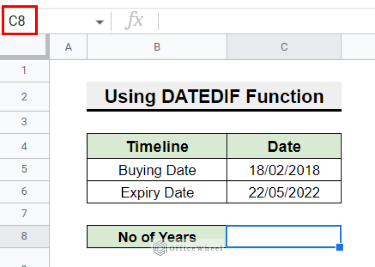 Calculate Number Of Years Between Two Dates In Google Sheets