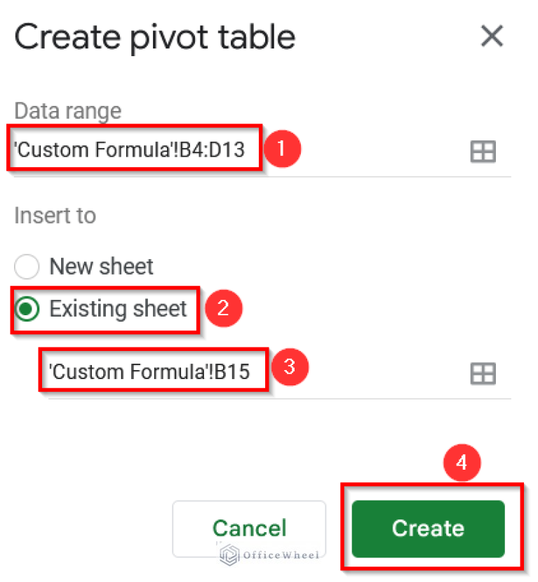 Google Sheets Pivot Table Calculated Field Difference Between Two 