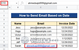 How to Send Email Based on Date in Google Sheets (2 Methods)