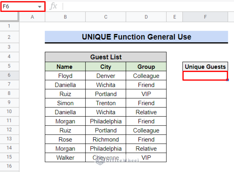 How to Use UNIQUE Function in Google Sheets (5 Applications)