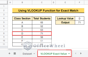 How to Use VLOOKUP Function for Exact Match in Google Sheets