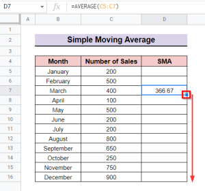 How to Calculate Moving Average in Google Sheets (2 Ways)