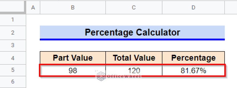How to Calculate Percentage in Google Sheets (4 Ideal Examples)
