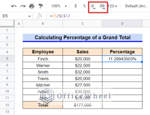 How to Calculate Percentage in Google Sheets (4 Ideal Examples)