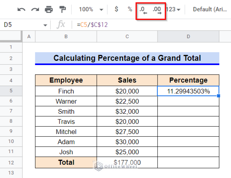 How to Calculate Percentage in Google Sheets (4 Ideal Examples)