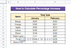 How to Calculate Percentage Increase in Google Sheets (4 Ways)