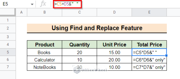 How to Find and Replace Within Formula in Google Sheets