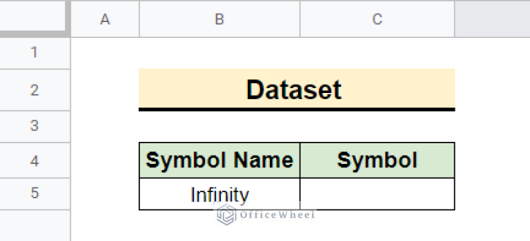 How to Insert Infinity Symbol (∞) in Google Sheets (2 Simple Ways)