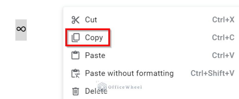 How to Insert Infinity Symbol (∞) in Google Sheets (2 Simple Ways)