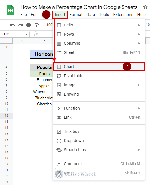 How To Make A Percentage Chart In Google Sheets 3 Ways 