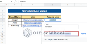 How to Rename a Hyperlink in Google Sheets (2 Quick Ways)