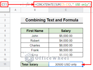 How to Use CONCATENATE Function in Google Sheets