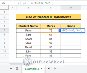 How to Use Nested IF Statements in Google Sheets (3 Examples)