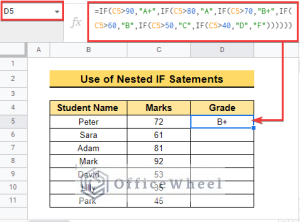 How to Use Nested IF Statements in Google Sheets (3 Examples)