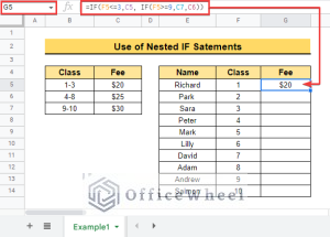 How to Use Nested IF Statements in Google Sheets (3 Examples)