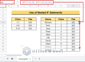 How to Use Nested IF Statements in Google Sheets (3 Examples)