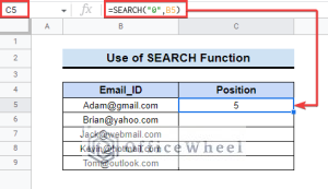 How to Use SEARCH Function in Google Sheets (5 Examples)