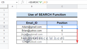 How to Use SEARCH Function in Google Sheets (5 Examples)