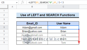 How to Use SEARCH Function in Google Sheets (5 Examples)