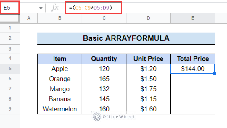 How to Use ARRAYFORMULA in Google Sheets (6 Examples)