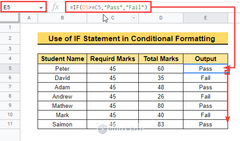Google Sheets IF Statement in Conditional Formatting