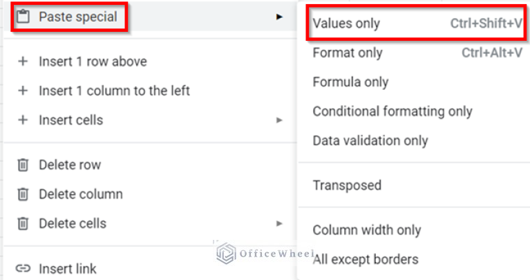 How to Use Paste Special in Google Sheets (8 Examples)