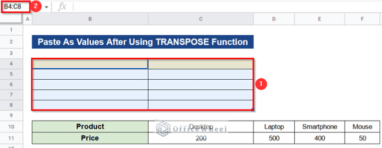 [Solved!] Paste Transpose Is Not Working in Google Sheets