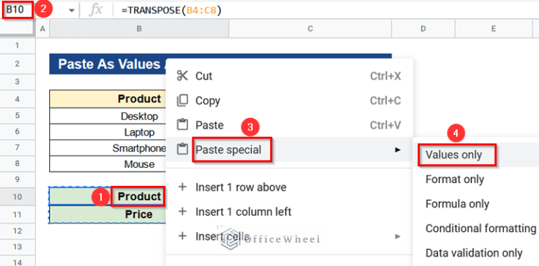 [Solved!] Paste Transpose Is Not Working in Google Sheets