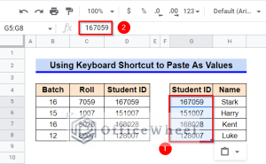 [Solved!] Paste Values Is Not Working in Google Sheets (2 Fixes)