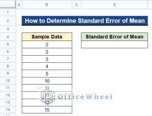 How to Determine Standard Error of Mean in Google Sheets