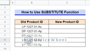 How to Use SUBSTITUTE Function in Google Sheets (7 Examples)