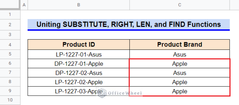 How to Use SUBSTITUTE Function in Google Sheets (7 Examples)