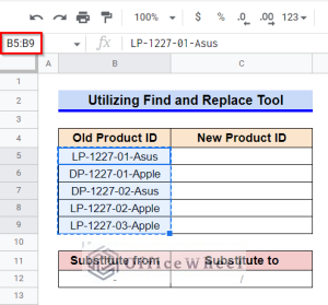 How to Use SUBSTITUTE Function in Google Sheets (7 Examples)
