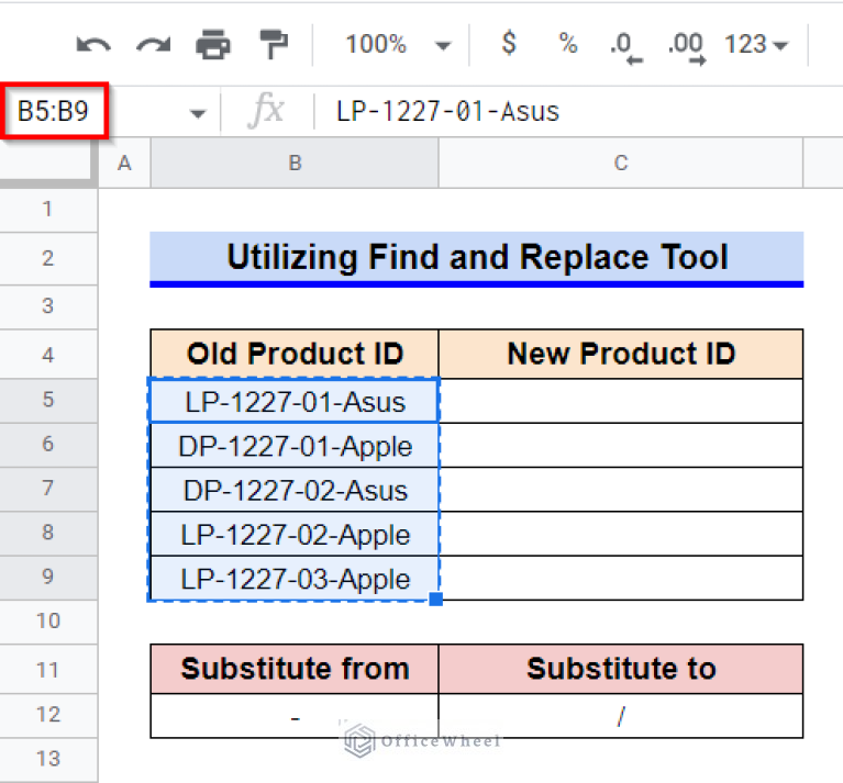 How to Use SUBSTITUTE Function in Google Sheets (7 Examples)