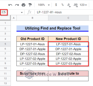 How to Use SUBSTITUTE Function in Google Sheets (7 Examples)