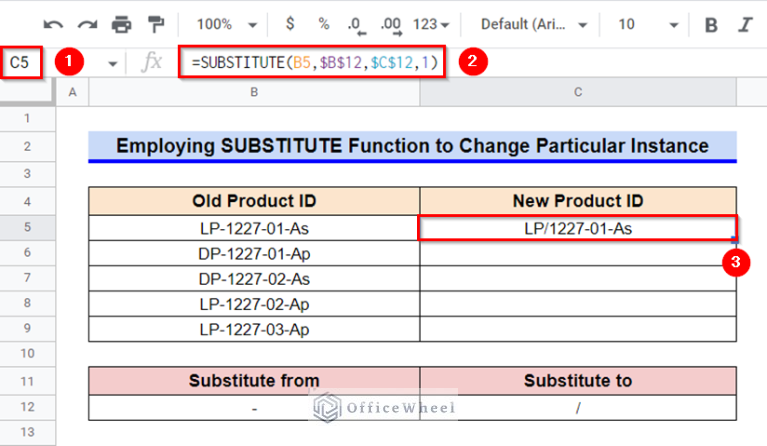 How to Use SUBSTITUTE Function in Google Sheets (7 Examples)