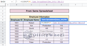 How to VLOOKUP Between Two Google Sheets (2 Ideal Examples)