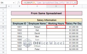 How to VLOOKUP Between Two Google Sheets (2 Ideal Examples)