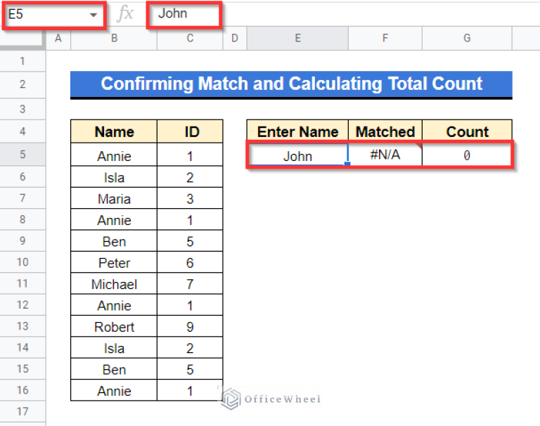 How to Use VLOOKUP with COUNTIF Function in Google Sheets