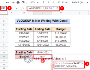 2 Helpful Examples to VLOOKUP by Date in Google Sheets