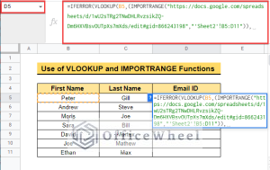 VLOOKUP with IMPORTRANGE Function in Google Sheets